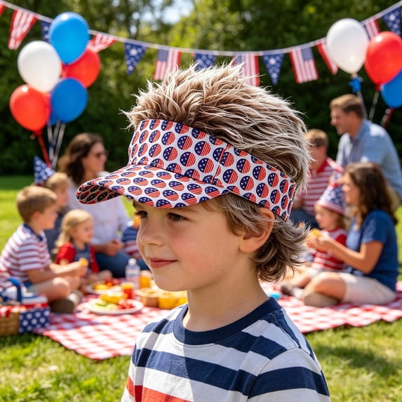 Beforeyayn Us Independence Day Themed Party Hat And Flag, Realistic ...