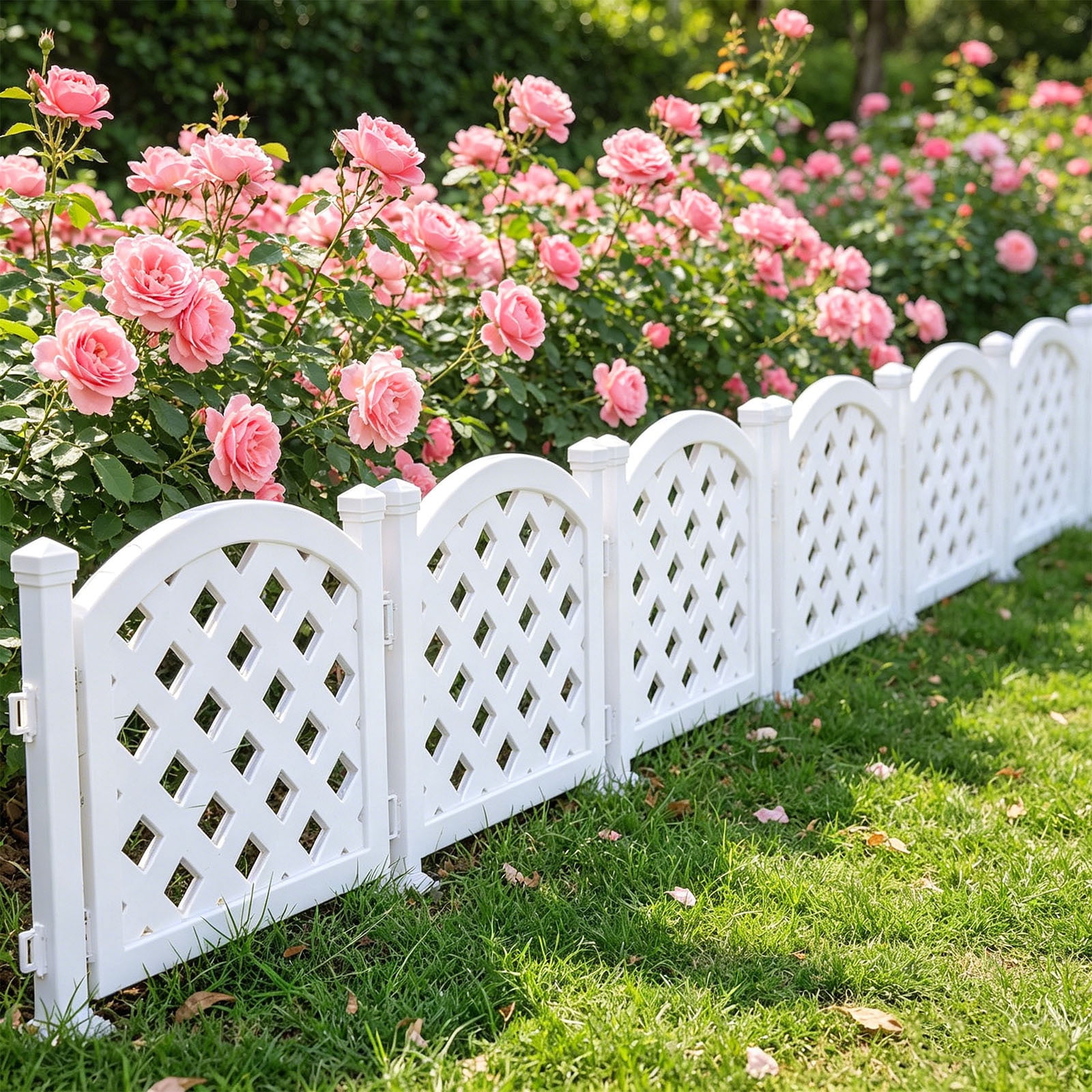 Beforeyayn White Plastic Garden Fence Picket, Edgings For Lawns ...