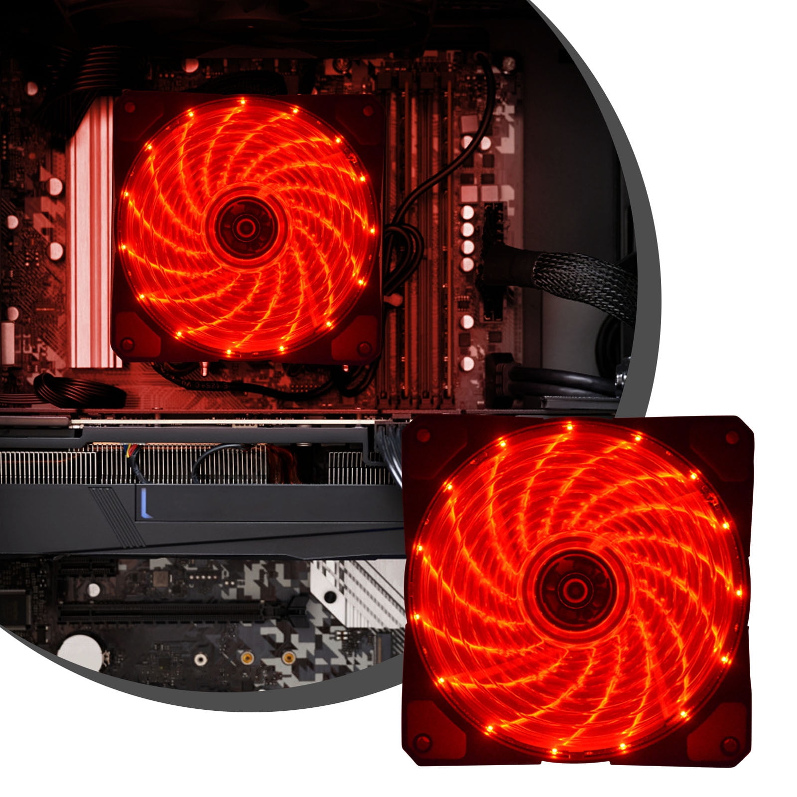 Beforeyayn CPU Colorful Cool Fans Chassis Fans 120mm PWM Hydraulic ...