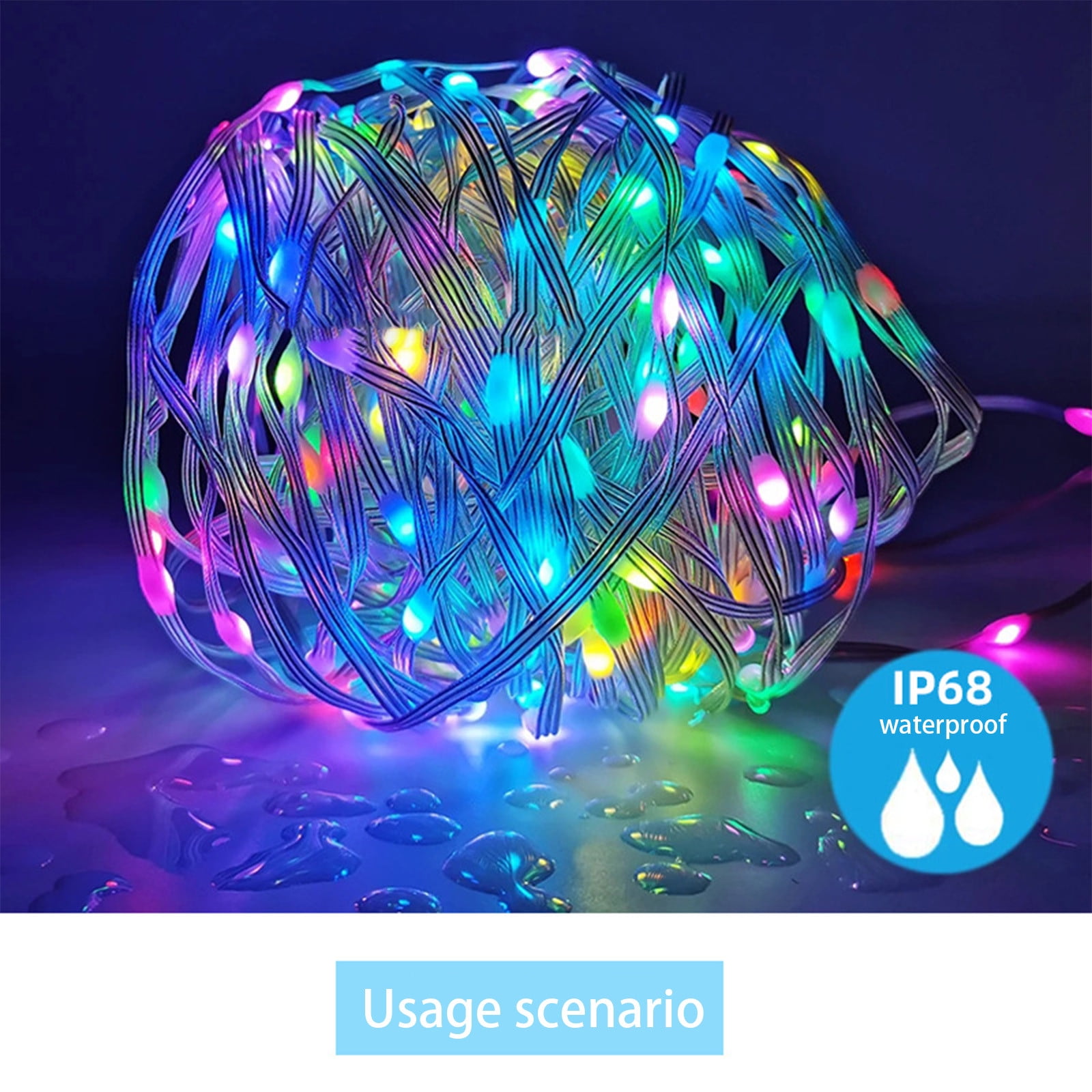 Beforeyayn LED Colorful Lights Leather Wire String Lights, USB Cell ...