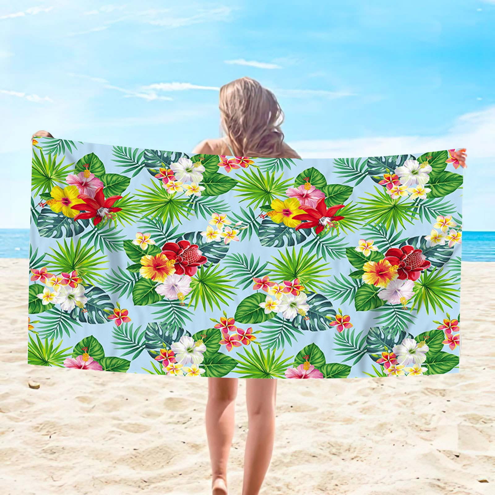 BeforeyaynMicrofiber Beach Towel Super Lightweight Colorful Bath Towel ...