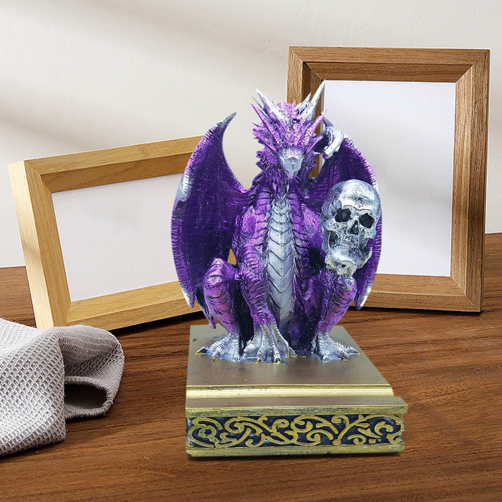 BeforeyaynNew Colorful Dragon Statue Resin Desktop Decoration Mobile ...