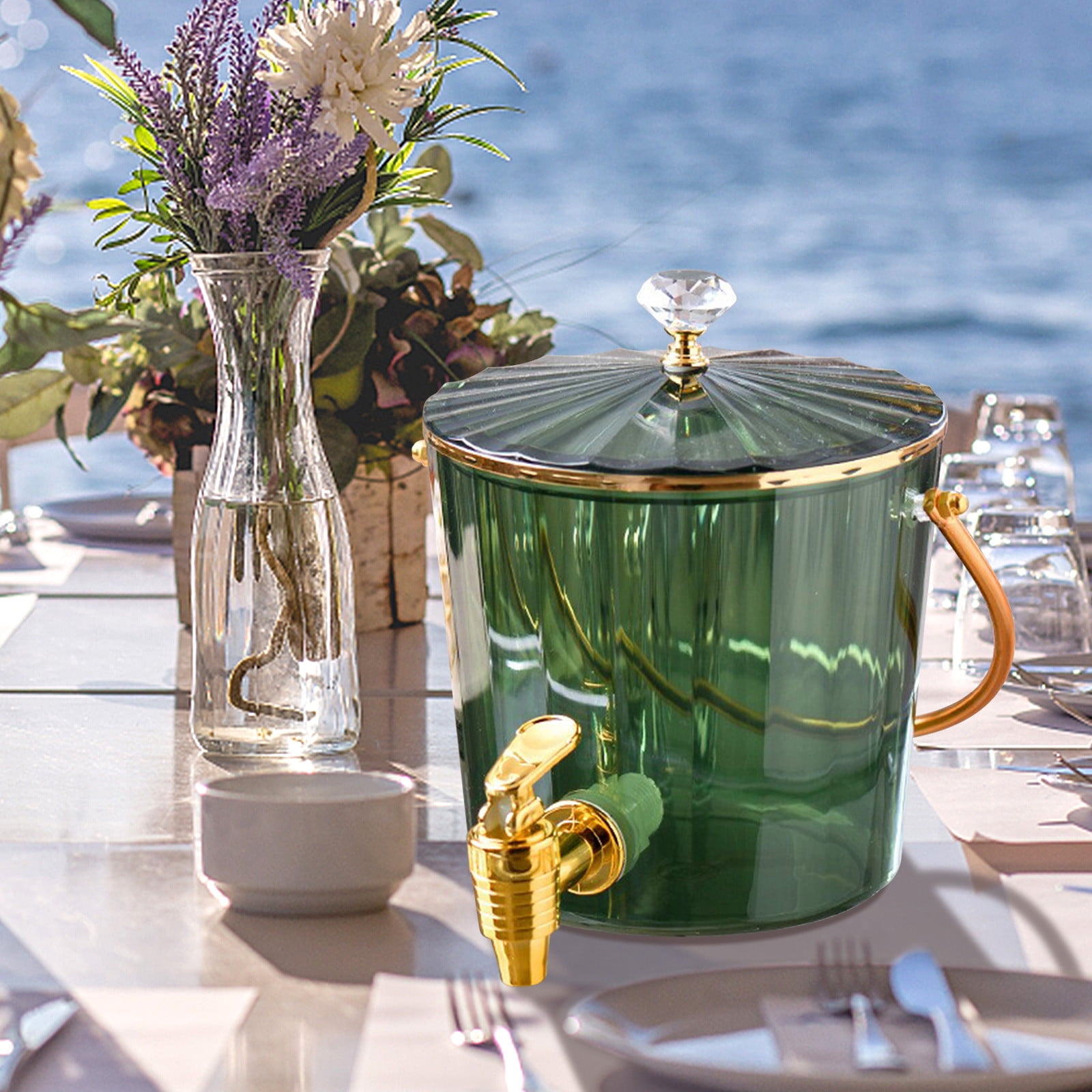 Outdoor Garden Beach With Handle Faucet Ice Bucket, 2.2L, Household ...