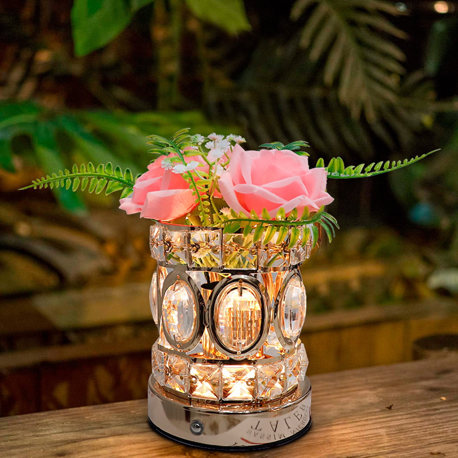 BeforeyaynRose Table Lamp, Dimmable Flower Lamp Lamp, Battery Operated ...
