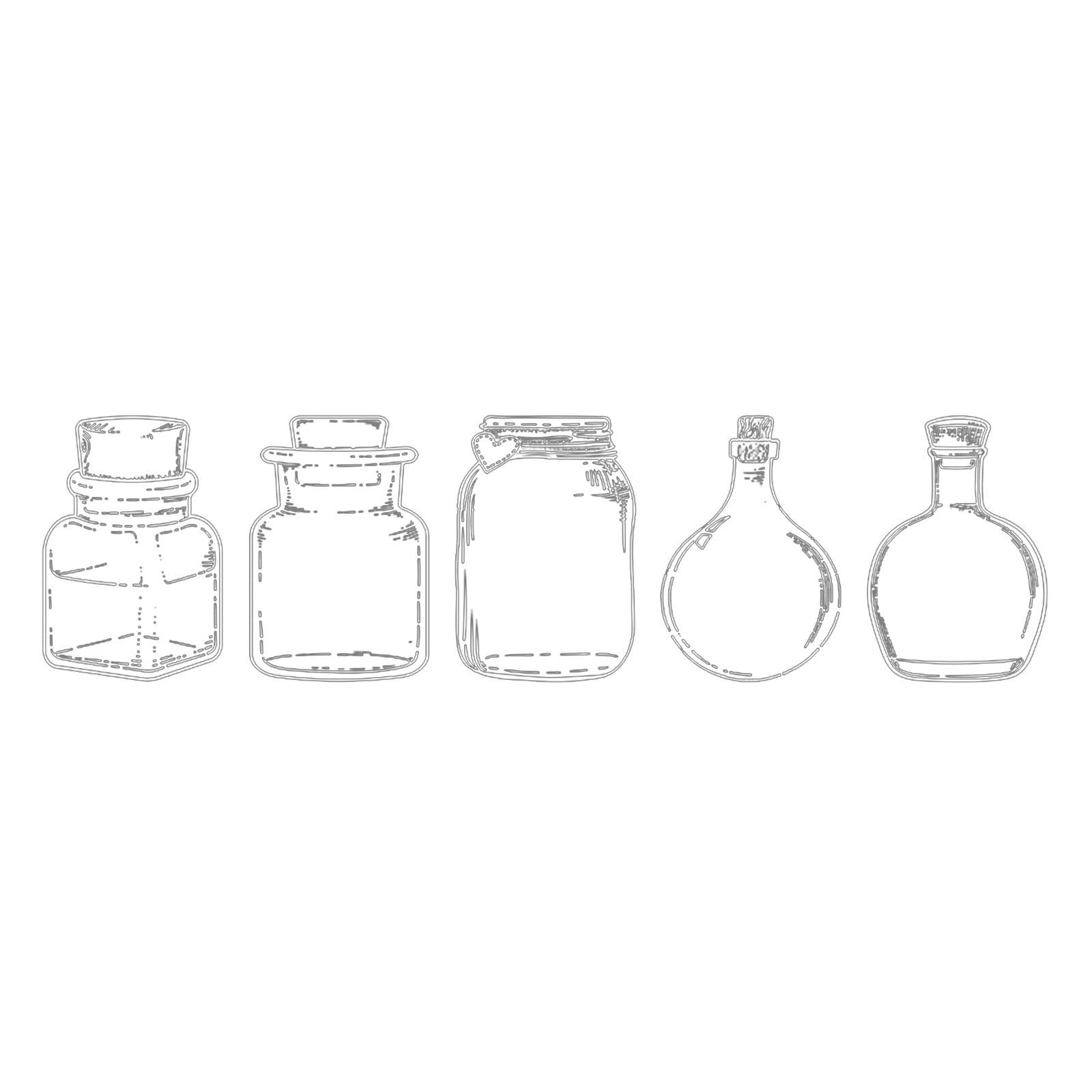 Beforeyayn Transparent Sticker Package Bottle Dried Flower Hand Account ...