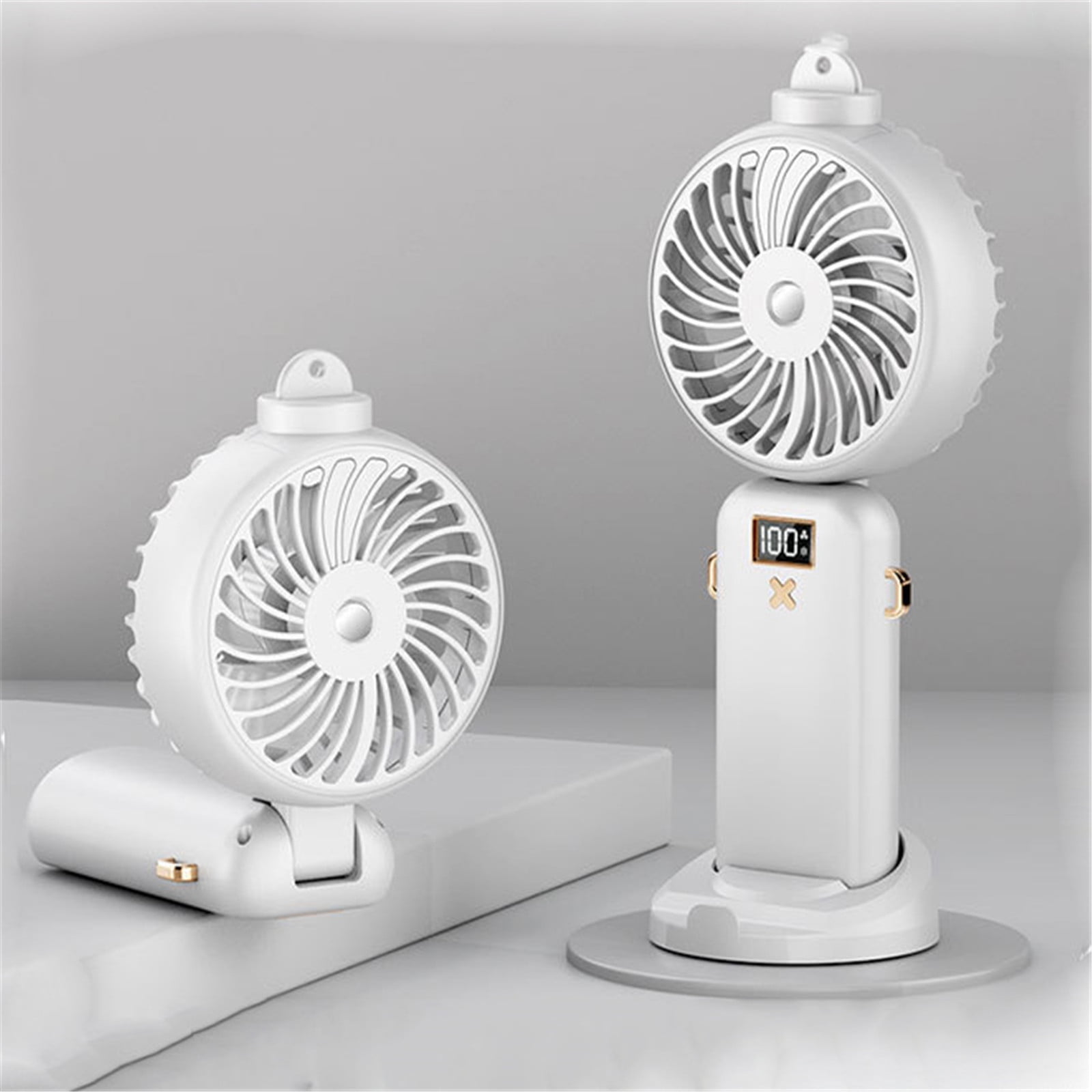 BeforeyaynUSB Charging Digital Display Humidification Spray Folding Fan ...