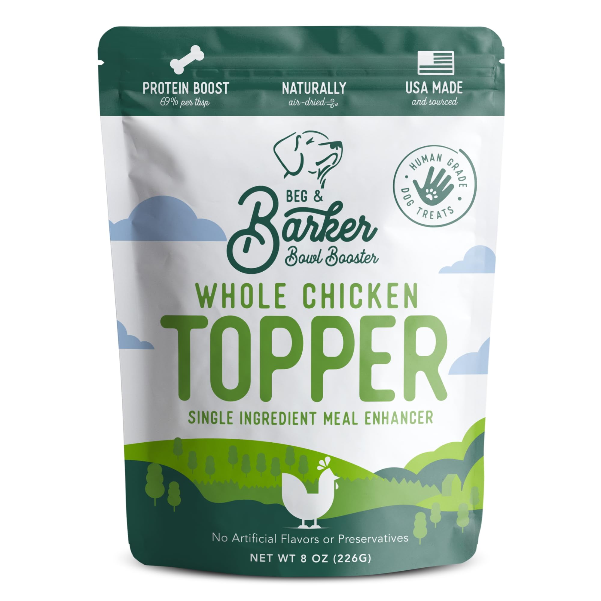 Beg & Barker Chicken AIF4 Dog Food Toppers for Picky Eaters (8 Ounce ...
