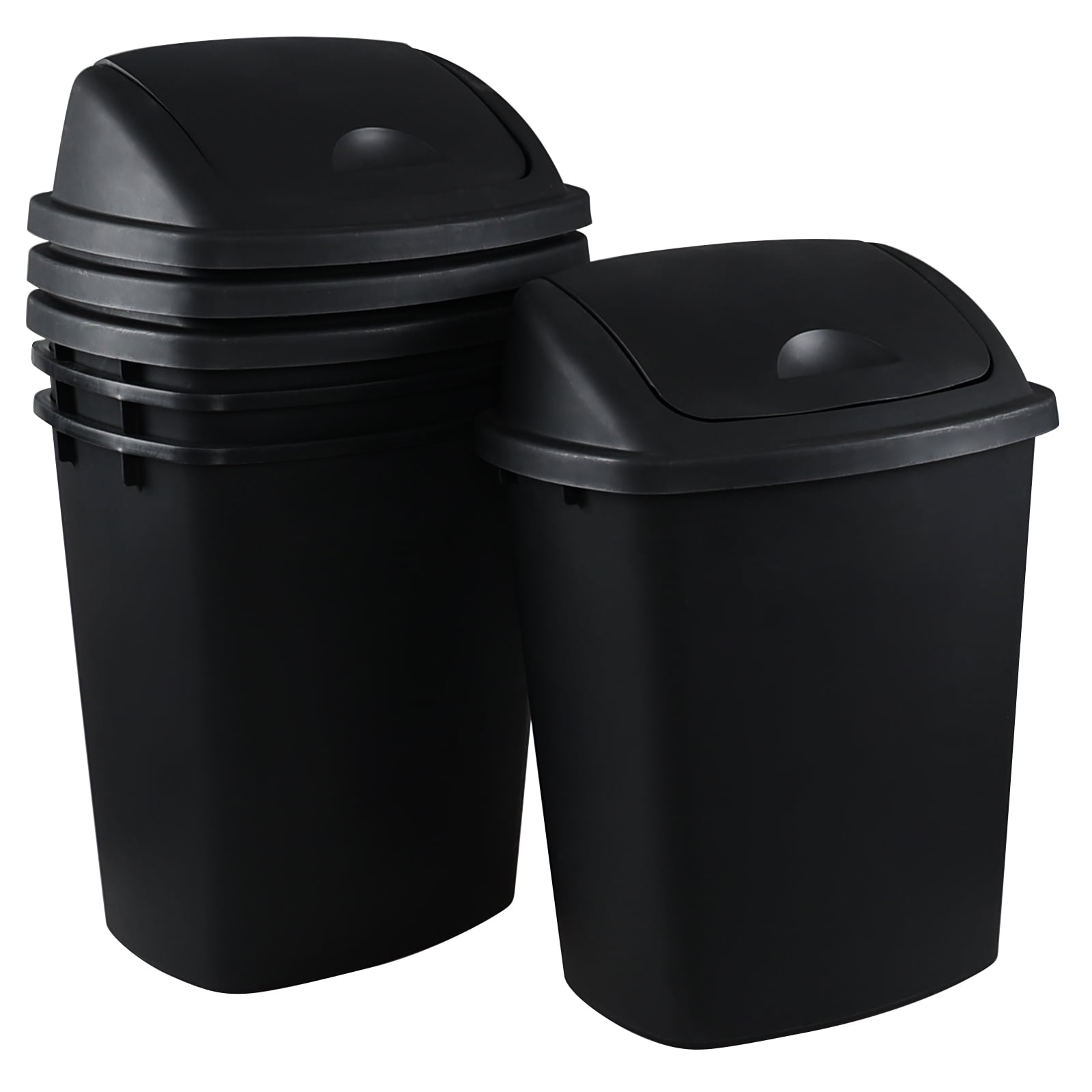 Begale 10 Gallon Plastic Swing Top Waste Container for Home Kitchen ...