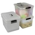 Begale 17 L Medium Size Plastic Storage Box, Clear Latch Bin with ...