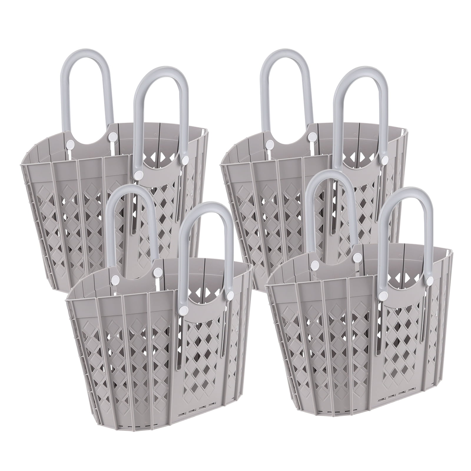 Begale 4 Pack Plastic Laundry Basket with Carry Handle, 24 L ...