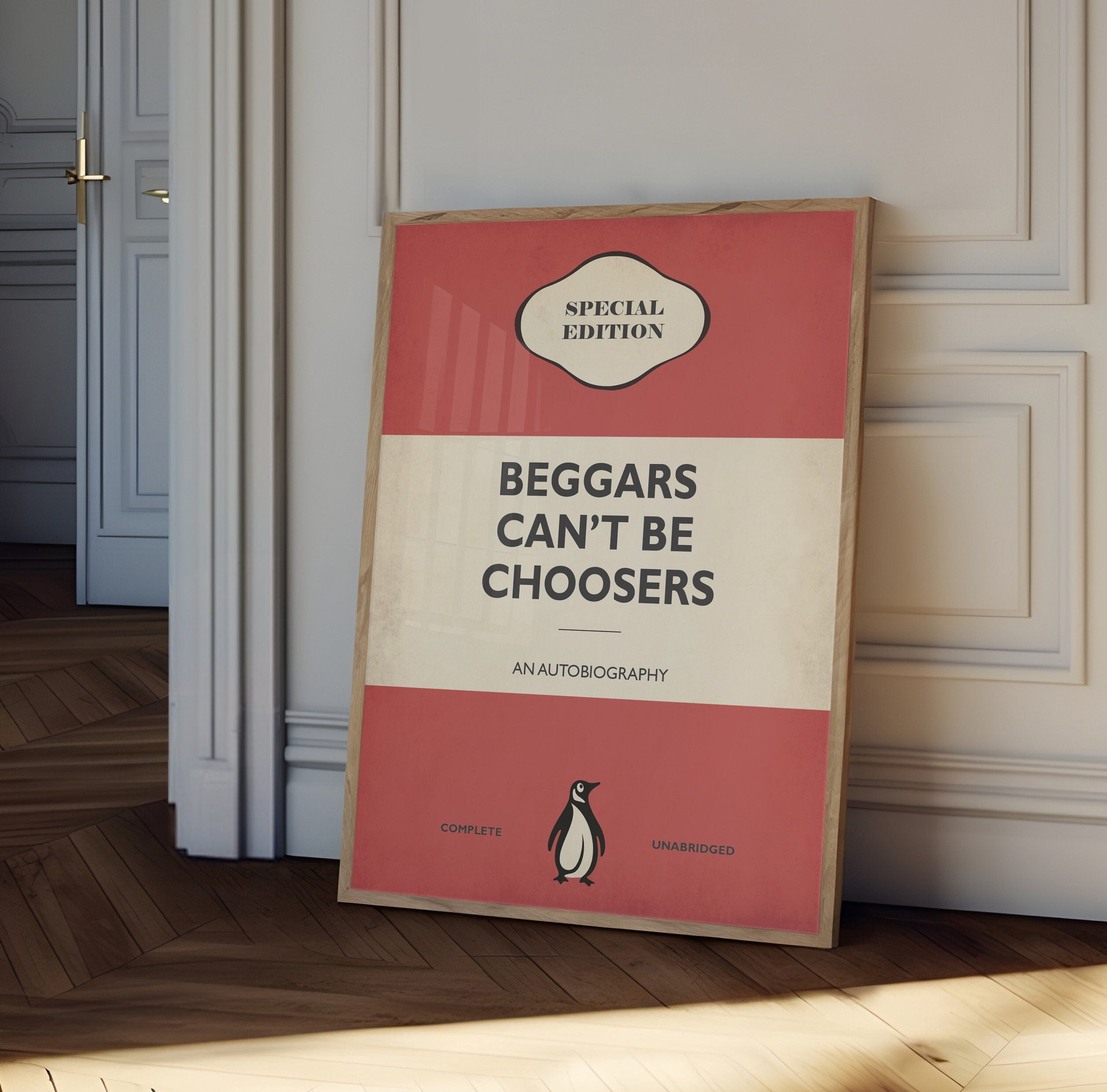 Beggars Can't Be Choosers Book Cover Print: Funny Quote Print, Office ...