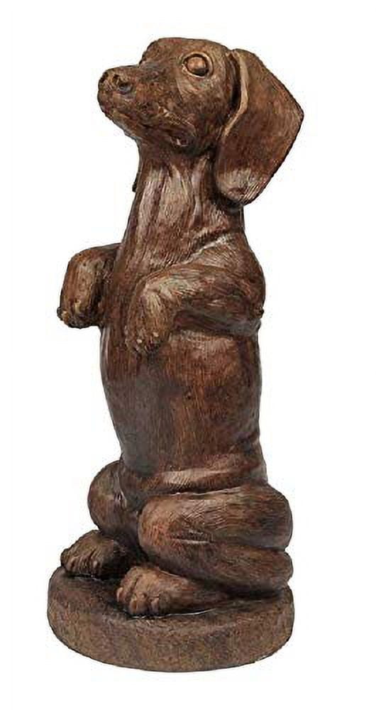 Begging Dachshund Statue 17in Tall Walnut Color - Walmart.com