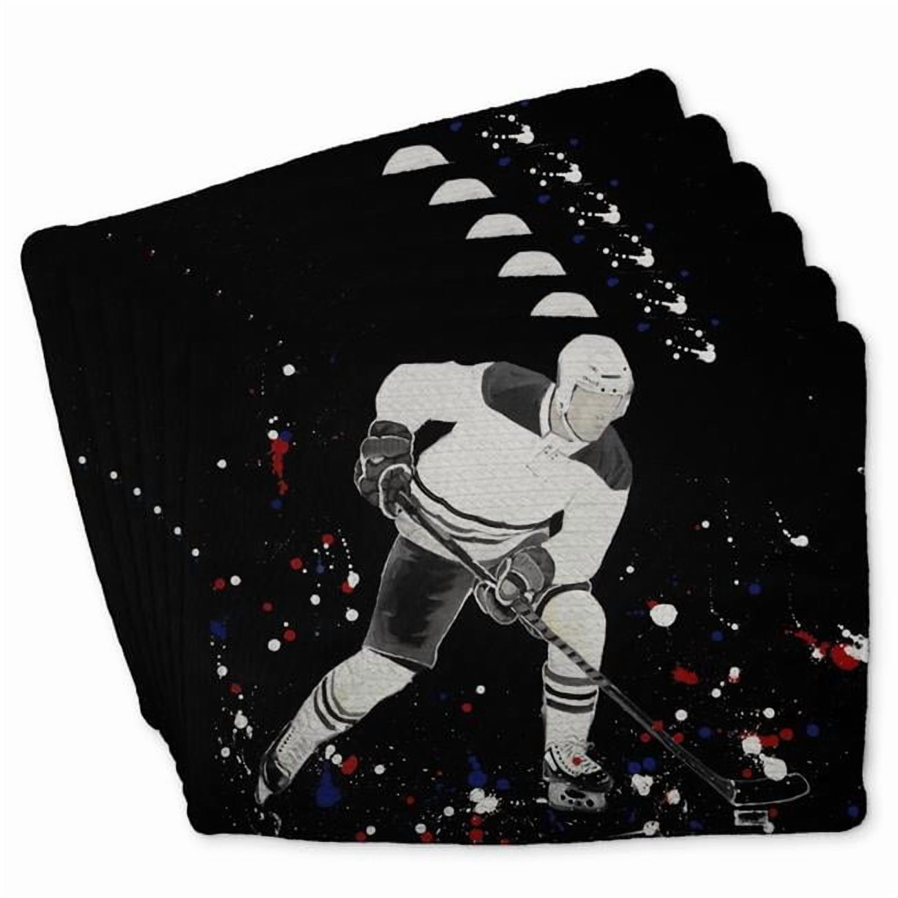 Begin Home Decor 14 x 18 in. Hockey Player Ready for Action - Braided ...