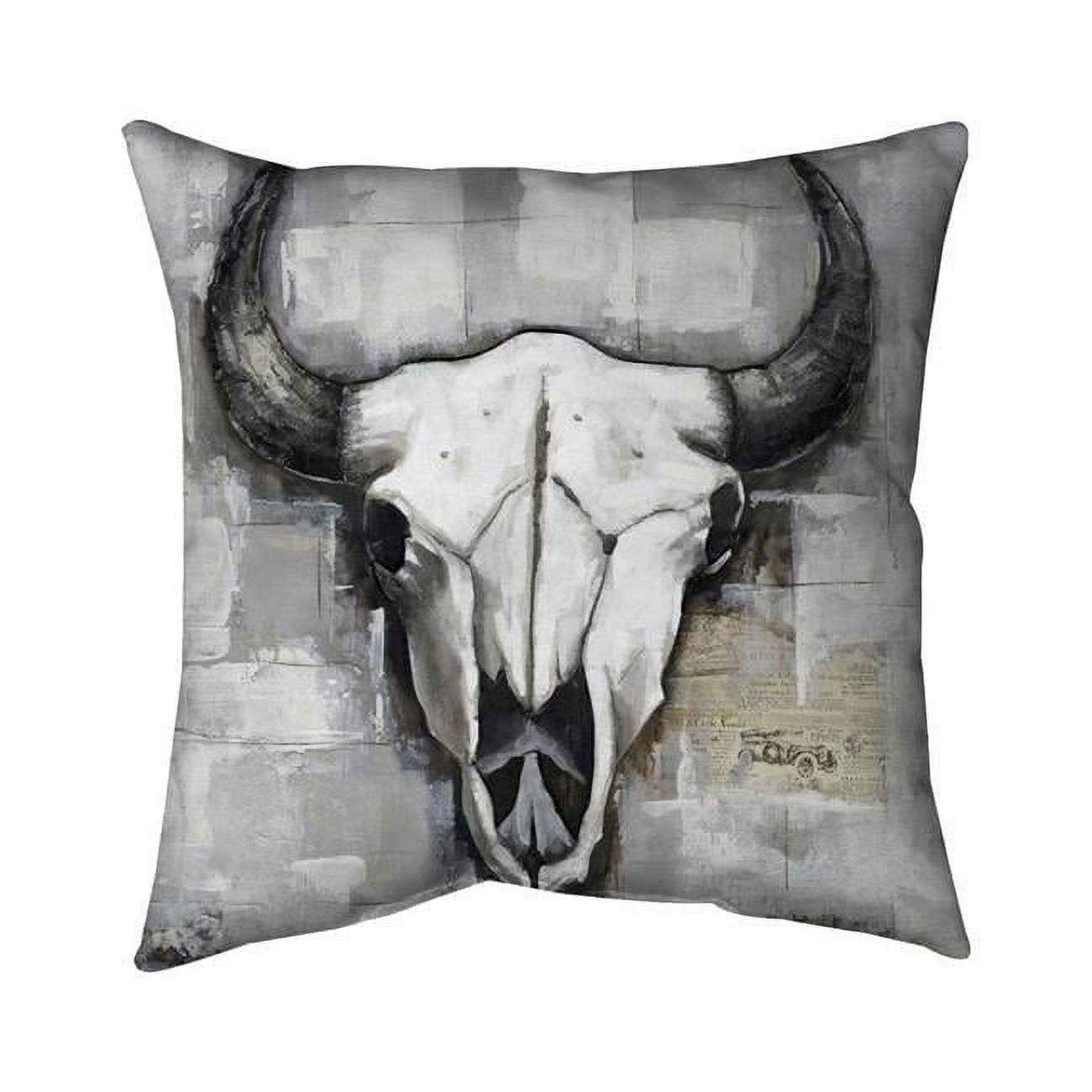 Begin Home Decor 18 x 18 in. Industrial Style Bull Skull-Double Sided ...