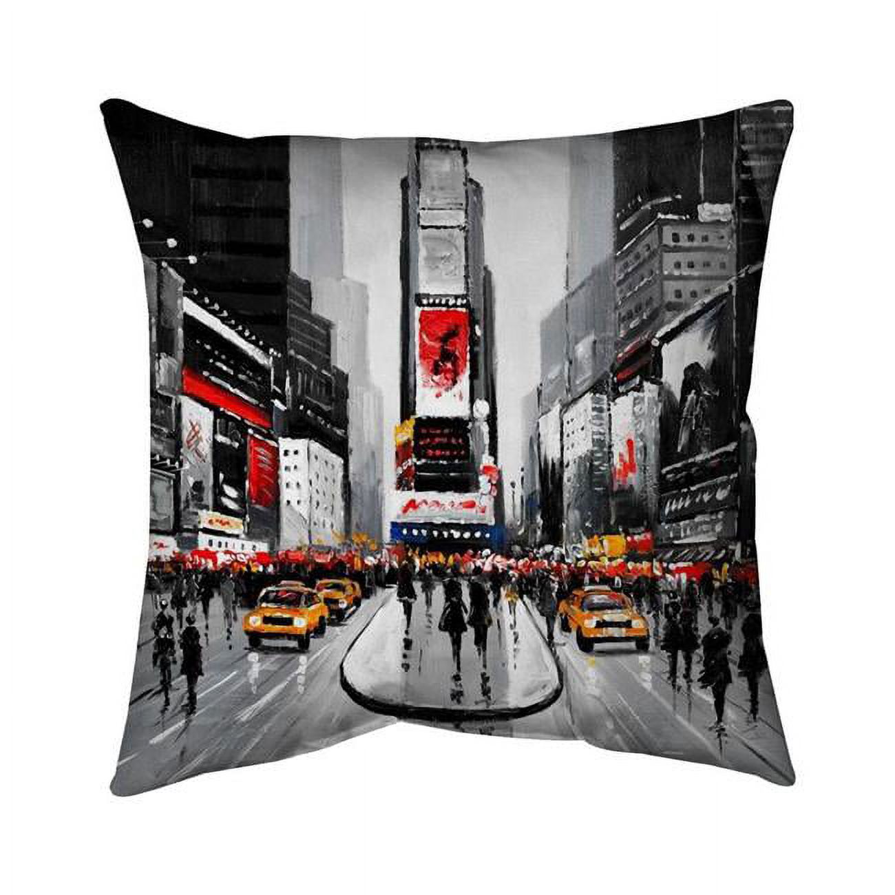 Begin Home Decor 20 x 20 in. New York City Busy Street-Double Sided ...