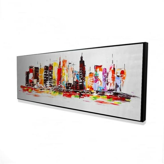 Begin Home Decor 20 x 60 in. City in Bright Colors - Contemporary ...