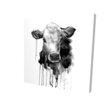 Begin Home Decor 2080-0808-AN369-1 8 x 8 in. Jersey Cow Monochrome ...