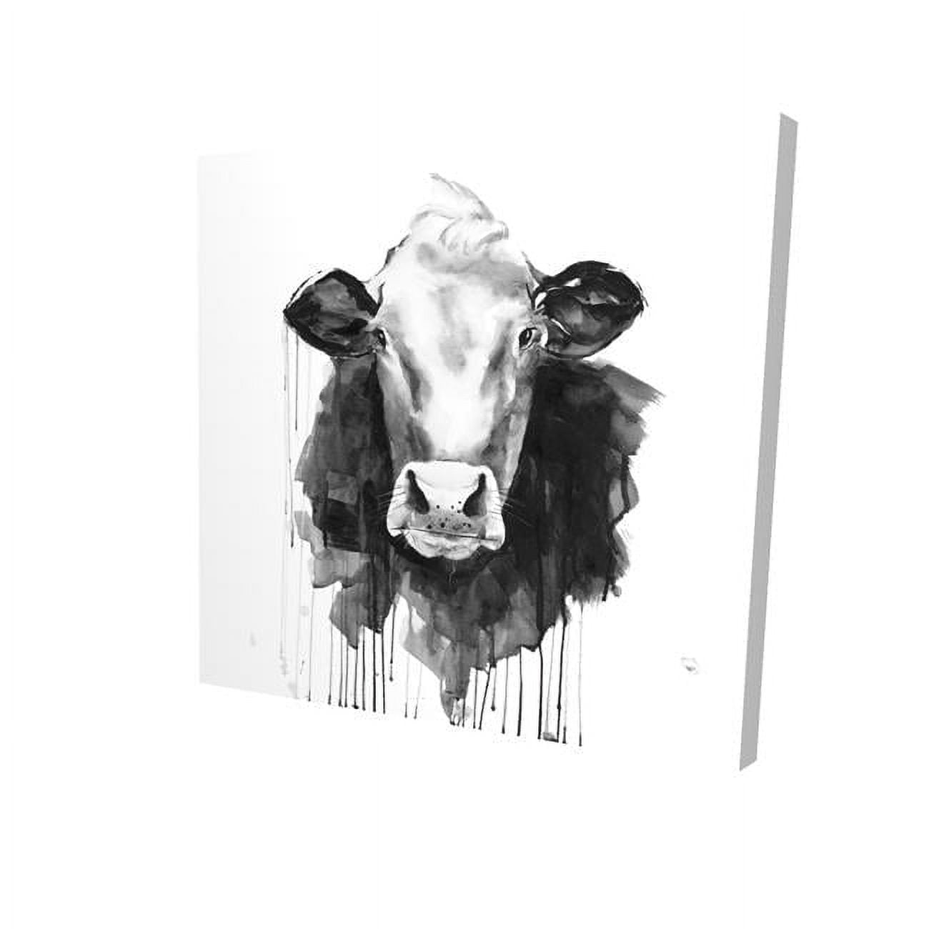 Begin Home Decor 2080-0808-AN370-1 8 x 8 in. Cow-Print on Canvas ...