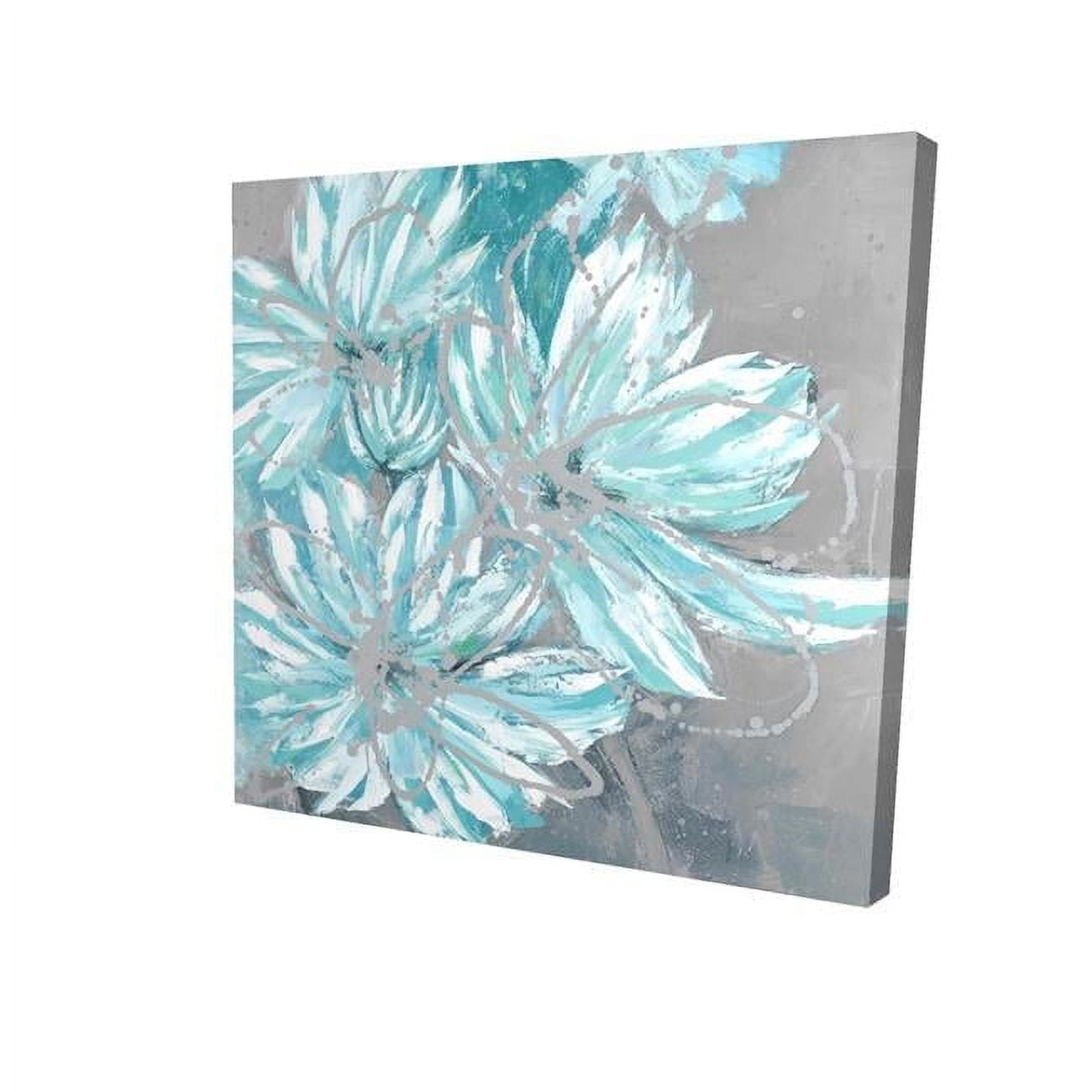 Begin Home Decor 2080-1212-FL152 12 x 12 in. Three Little Abstract Blue ...