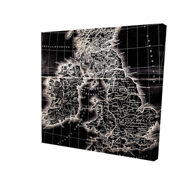 Begin Home Decor 2080-1616-CI105 16 x 16 in. Roman Britain Maps-Print ...