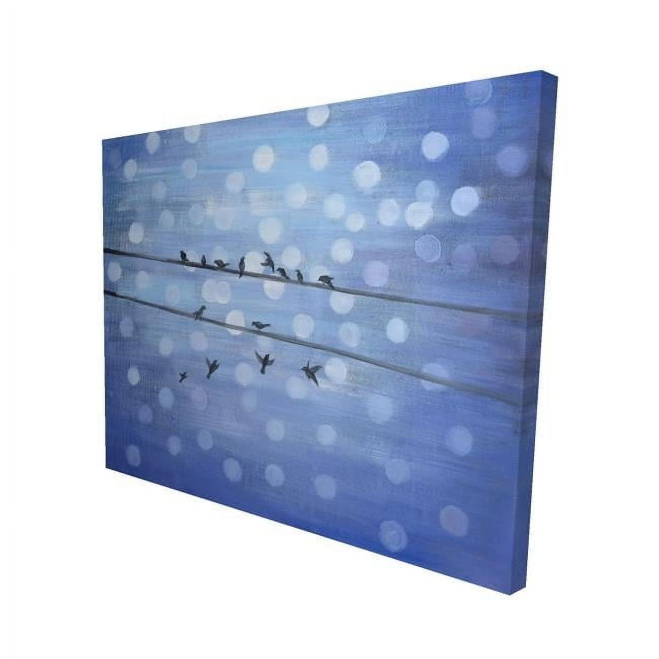Begin Home Decor 2080-1620-AN77 16 x 20 in. Birds on Glittering Blue ...