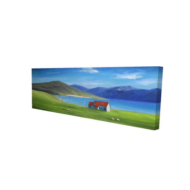 Begin Home Decor 2080-1648-CO94 16 x 48 in. Blue Trees Coastal Canvas ...