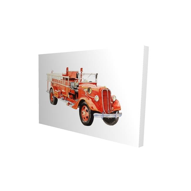 Begin Home Decor 2080-2030-CH9 20 x 30 in. Vintage Fire Truck-Print on ...