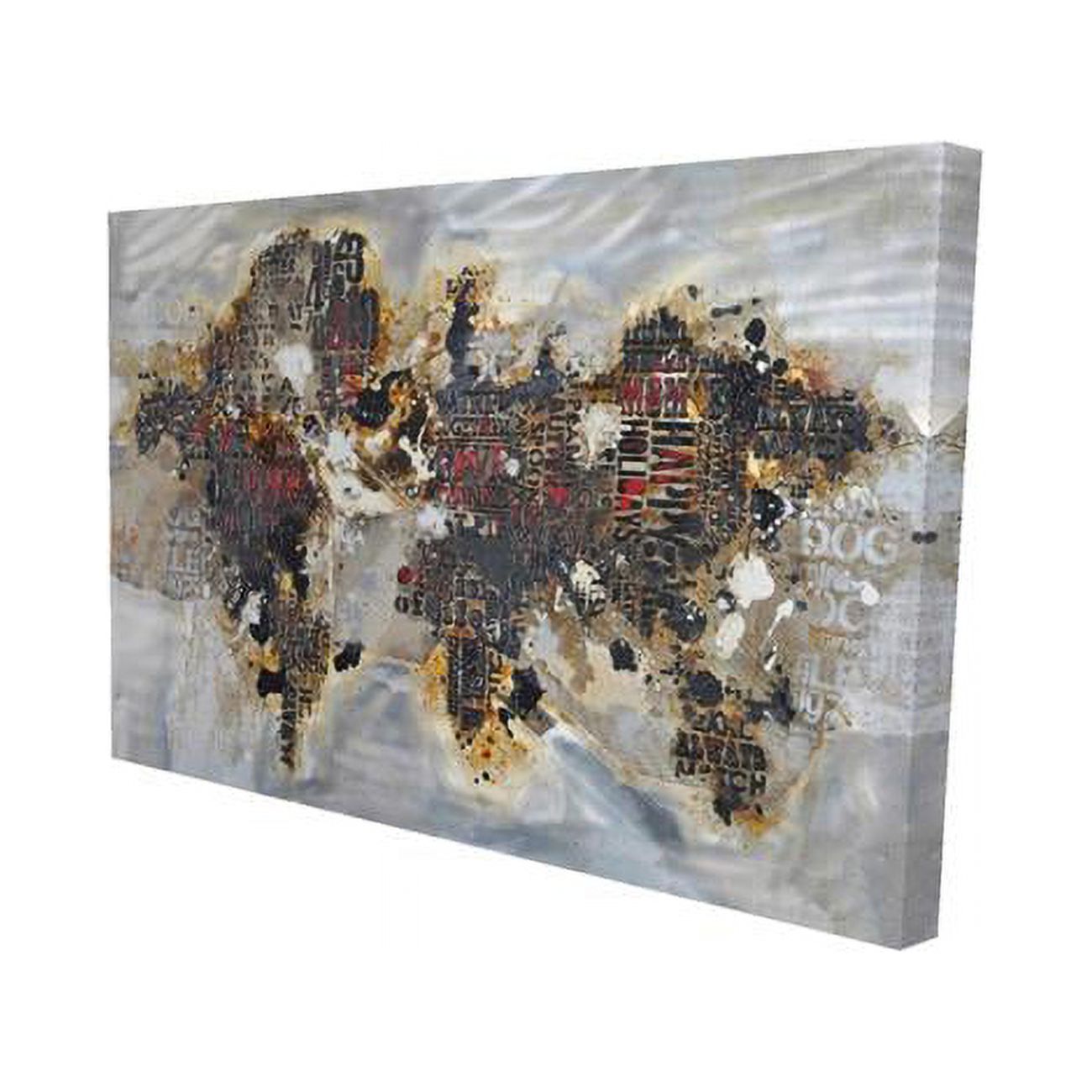 Begin Home Decor 2080-2030-CI145 20 x 30 in. Texturized World Map with ...