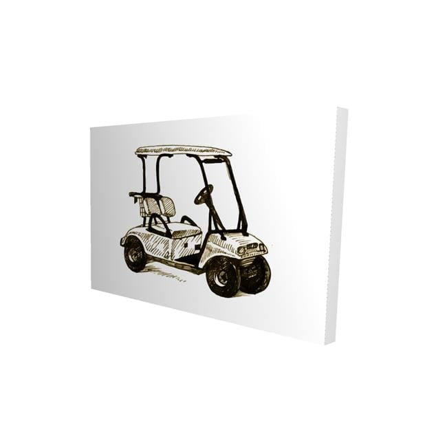 Begin Home Decor 2080-2030-SP5 20 x 30 in. Illustration of A Golf Cart ...