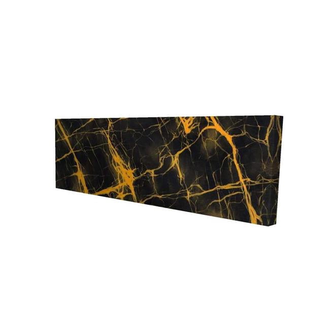 Begin Home Decor 2080-2060-AB54 20 x 60 in. Black & Gold Marble ...