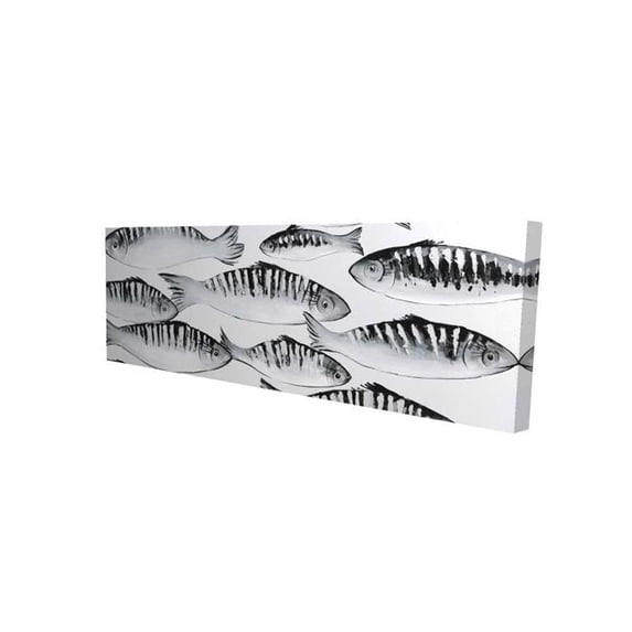 Begin Home Decor 2080-2060-AN434 20 x 60 in. Gray Shoal of Fish Canvas ...