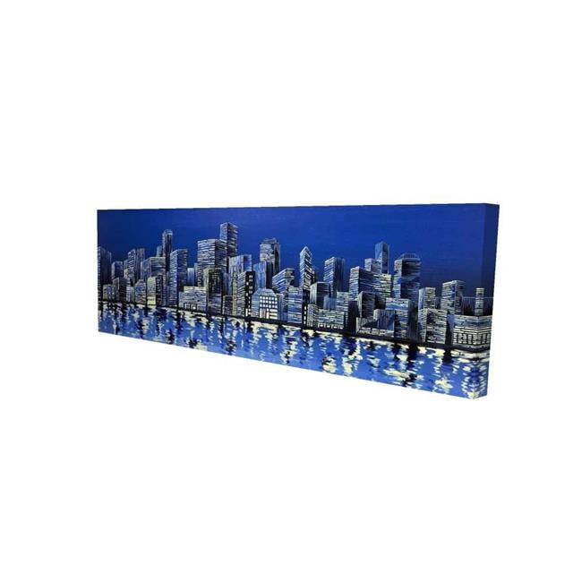 Begin Home Decor 2080-2060-CI327 20 x 60 in. City in Blue - Building ...