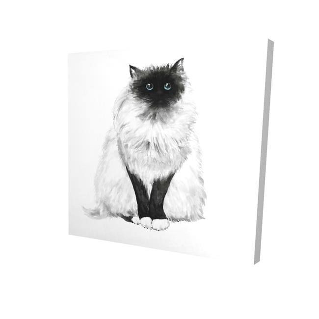 Begin Home Decor 2080-2424-AN190 24 x 24 in. Blue Eyes Fluffy Siamese ...