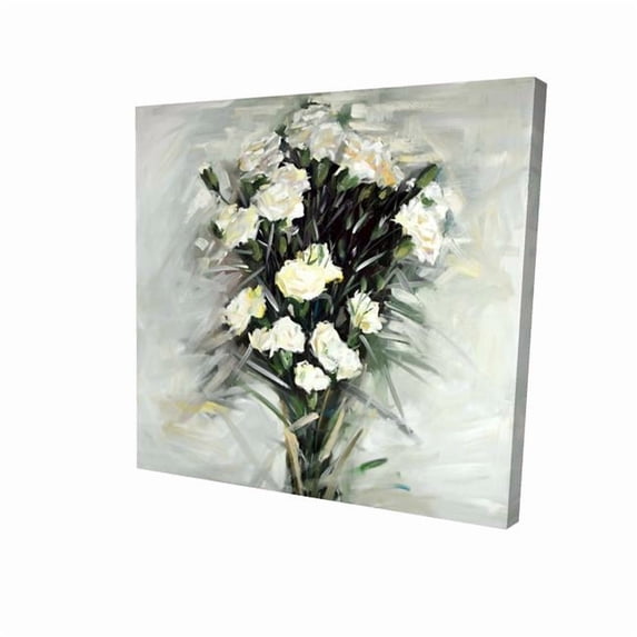 Begin Home Decor 2080-2424-FL367 24 x 24 in. Lisianthus White Bouquet ...