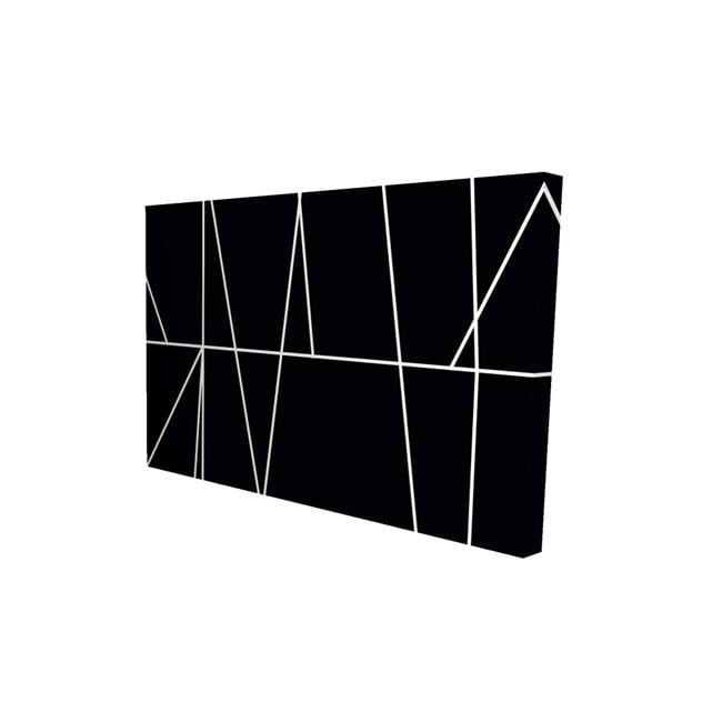 Begin Home Decor 2080-2436-AB29 24 x 36 in. White Stripes on Black ...