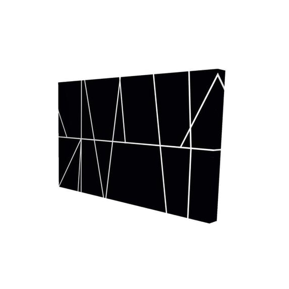 Begin Home Decor 2080-2436-AB29 24 x 36 in. White Stripes on Black ...