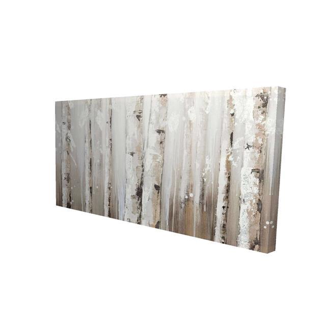 Begin Home Decor 2080-2448-LA21 24 x 48 in. White Birches on Gray ...