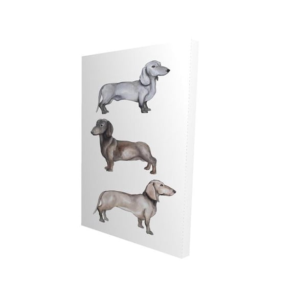 Begin Home Decor 2080-3624-AN408 24 x 36 in. Dachshund Dogs Canvas Art ...