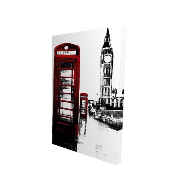 Begin Home Decor 2080-3624-CI286 24 x 36 in. Telephone Box & Big Ben ...