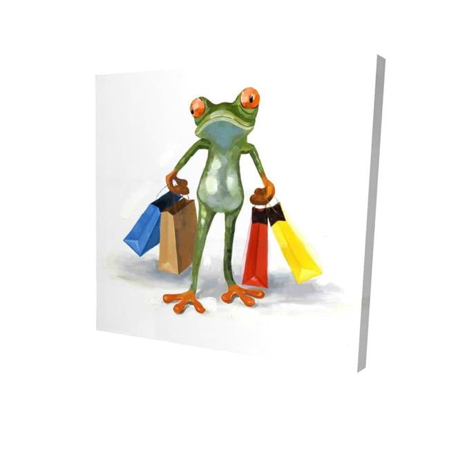 Begin Home Decor 2080-3636-AN27 36 x 36 in. Funny Frog with Shopping ...