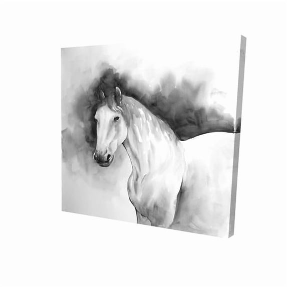 Begin Home Decor 2080-3636-AN436 36 x 36 in. Domino Horse - Black ...