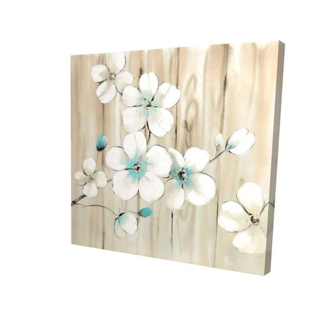 Begin Home Decor 2080-3636-FL84 36 x 36 in. Cherry Blossom in White ...