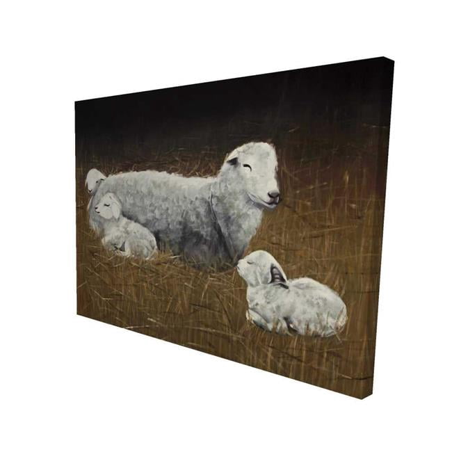 Begin Home Decor 2080-3648-AN509 36 x 48 in. Sheep & Lambs Canvas ...