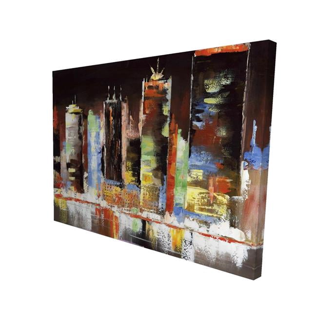 Begin Home Decor 2080-3648-CI17 36 x 48 in. Cityscape By Night - Brown ...