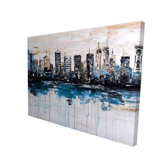 Begin Home Decor 2080-3648-CI246 36 x 48 in. Abstract City with ...