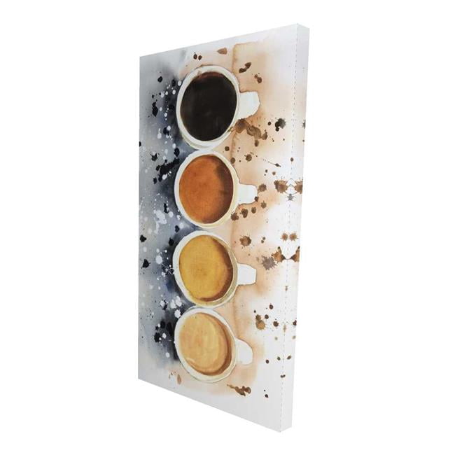 Begin Home Decor 2080-4824-GA99 24 x 48 in. Four Cups of Coffee with ...