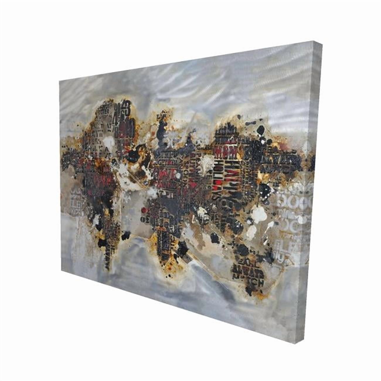 Begin Home Decor 2080-4860-CI145 48 x 60 in. Texturized World Map with ...
