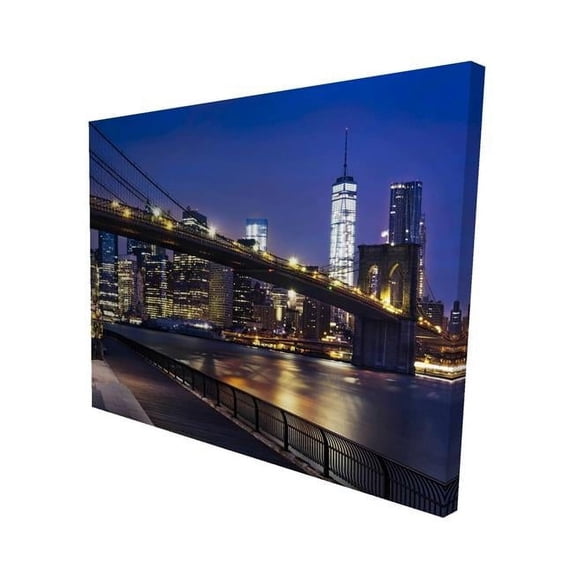 Begin Home Decor 2080-4860-PH13 48 x 60 in. City At Night - Cities Blue ...