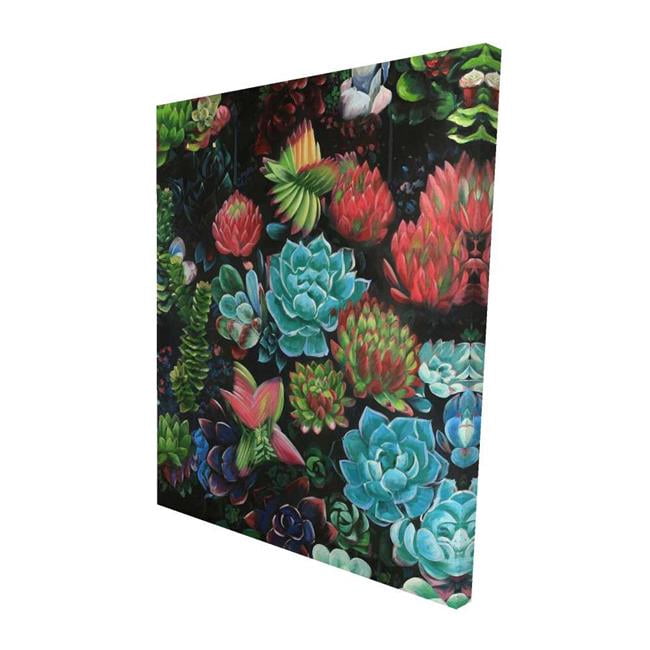 Begin Home Decor 2080-6048-FL225 48 x 60 in. Set of Colorful Succulents ...