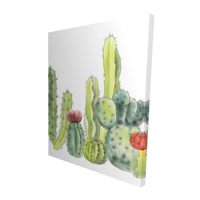 Begin Home Decor 2080-6048-FL271 48 x 60 in. Small Cactus Canvas ...